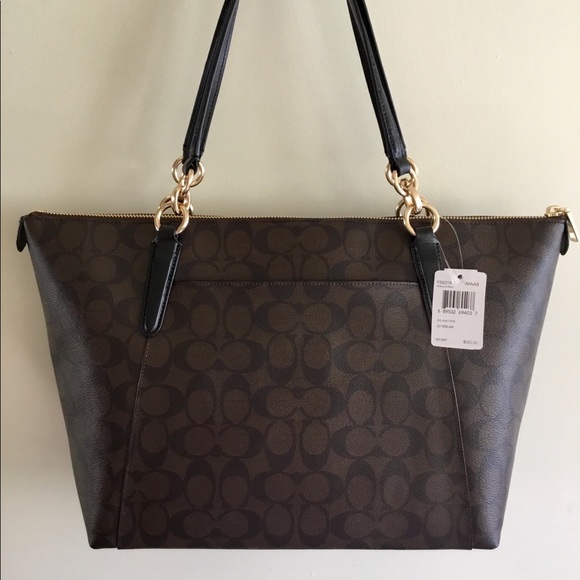 Coach | Bags | Coach Ava Tote In Signature Brownblack Nwt | Poshmark